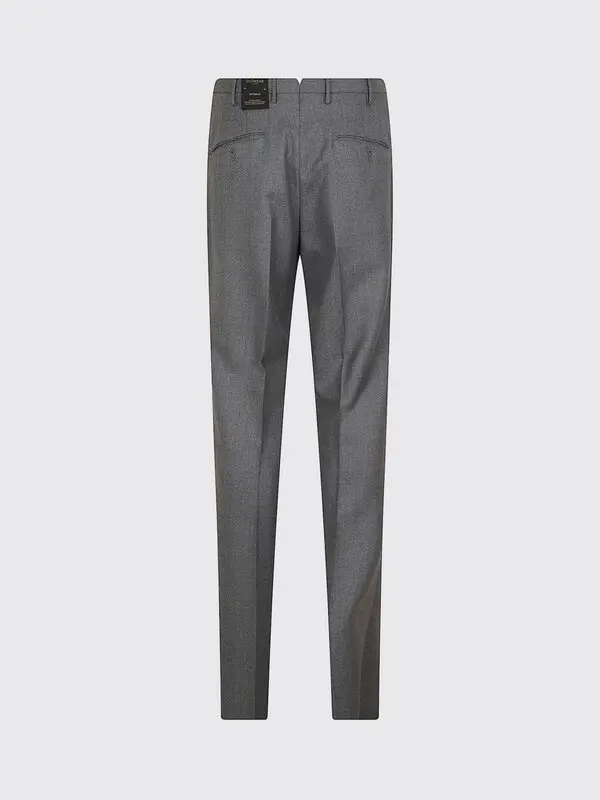 Incotex Slim Fit Sartorial Wool Trousers With Off-center Closure