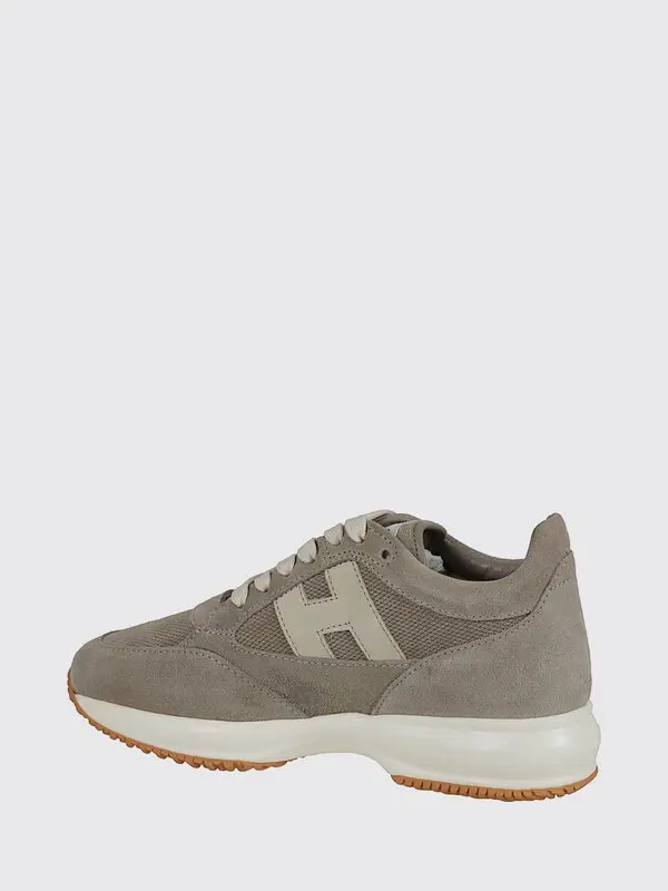 Hogan H713 Suede And Embossed Leather Sneakers With A Chunky Sole