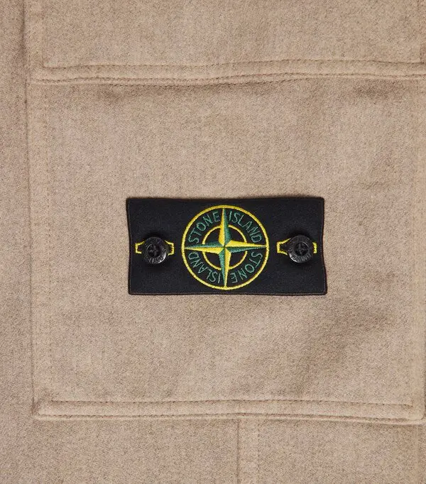 Stone Island Virgin Wool-blend Cargo Sweatpants
