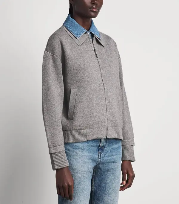 Sandro Layered Zip-up Hoodie