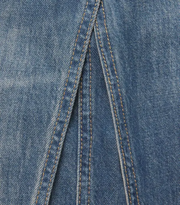 Sandro Topstitch Wide-leg Jeans