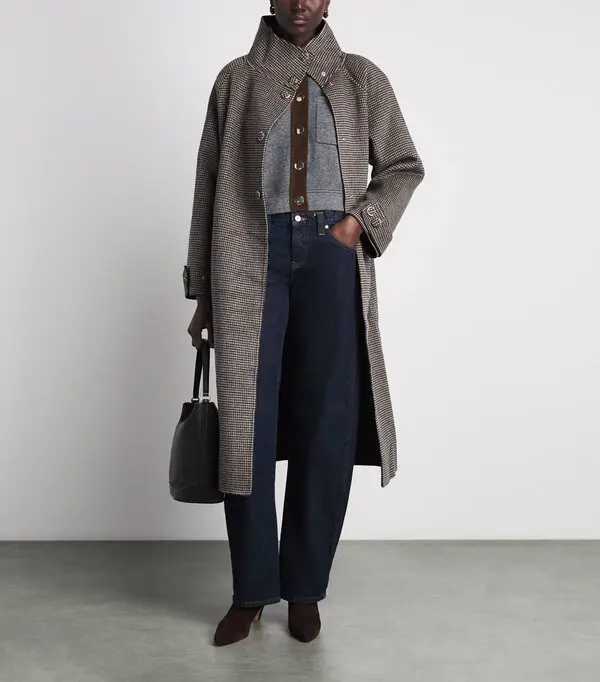 Sandro Suede-trim Cropped Cardigan