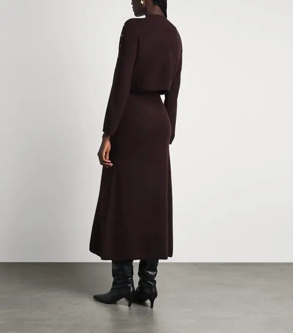 Sandro Wool-cashmere Layered Maxi Dress