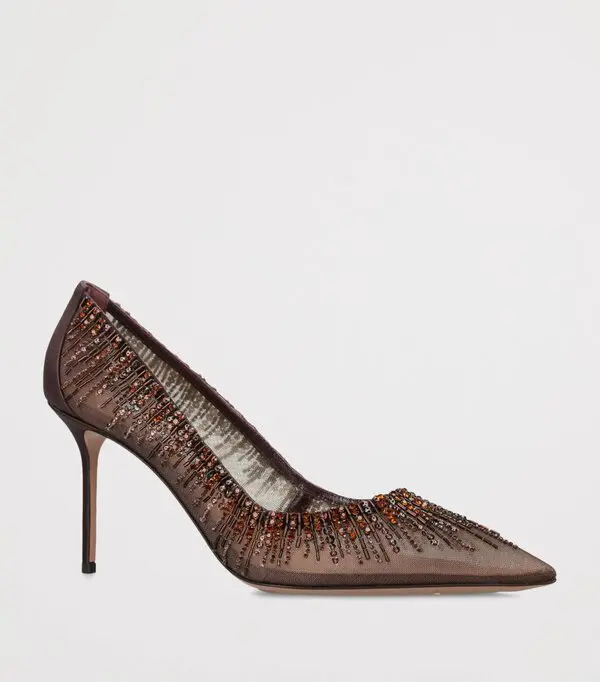 AQUAZZURA Embellished Soft Sky Pumps 85