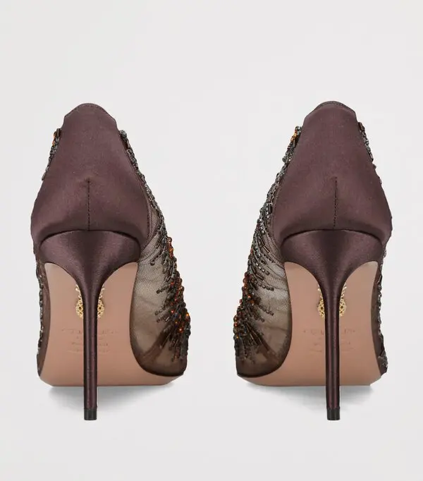 AQUAZZURA Embellished Soft Sky Pumps 85