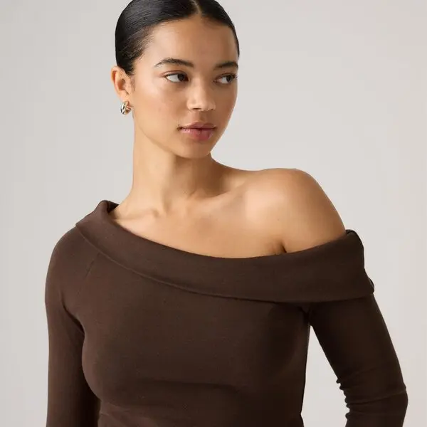LEVI'S Clara Off-shoulder Long-sleeve Top