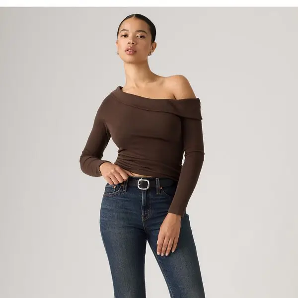 LEVI'S Clara Off-shoulder Long-sleeve Top
