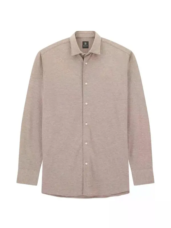 Boggi Milano Polo Shirt Mouliné Cotton Regular Fit