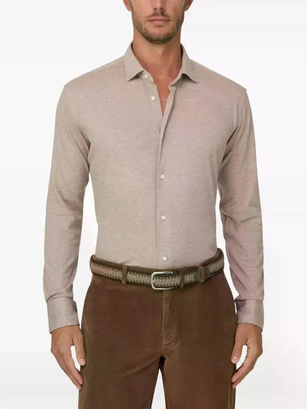 Boggi Milano Polo Shirt Mouliné Cotton Regular Fit