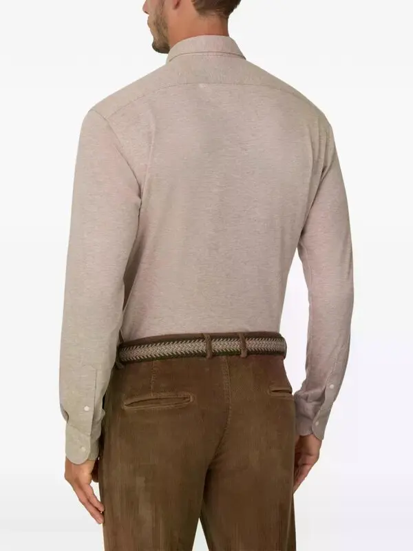 Boggi Milano Polo Shirt Mouliné Cotton Regular Fit