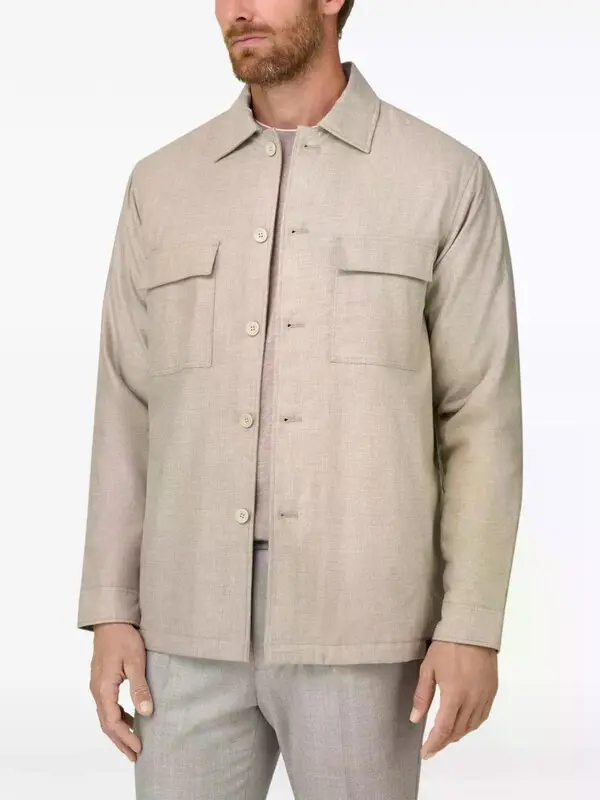 Boggi Milano Overshirt Padded In Cotton Tencel