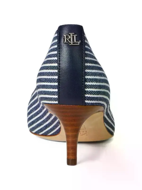 Ralph Lauren Striped Pointed-toe Pumps