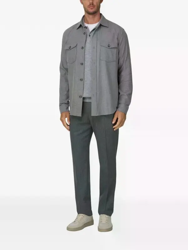 Boggi Milano Overshirt In Cotton Flannel