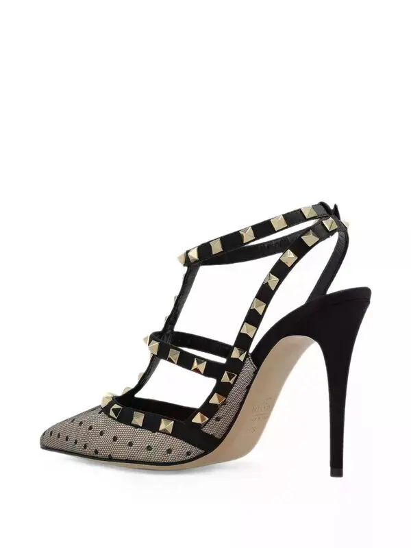 Valentino Garavani Rockstud Polka-dot Mesh Pumps
