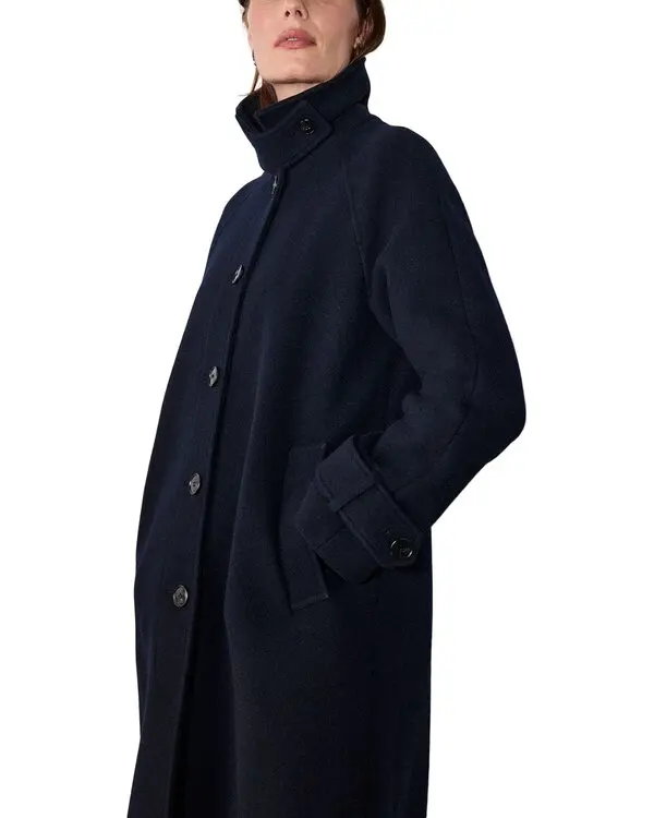 Whistles Long Wool Blend Car Coat
