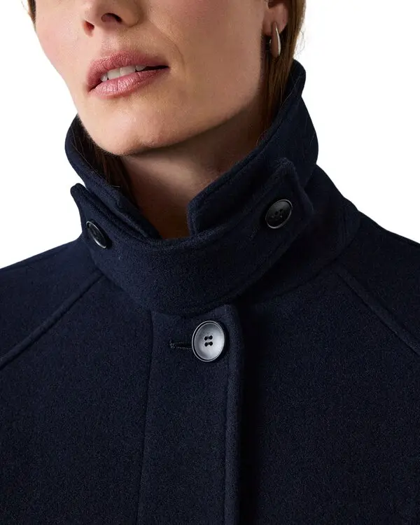 Whistles Long Wool Blend Car Coat