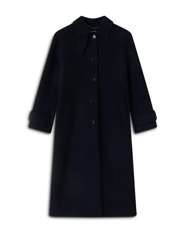 Whistles Long Wool Blend Car Coat