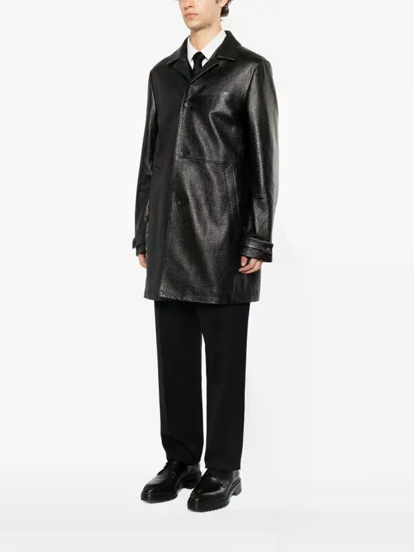 Tagliatore Single-breasted Leather Coat