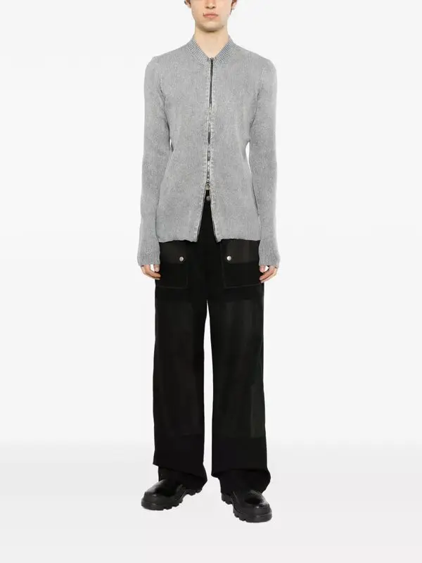 JULIUS Ribbed-knit Zip-up Jacket