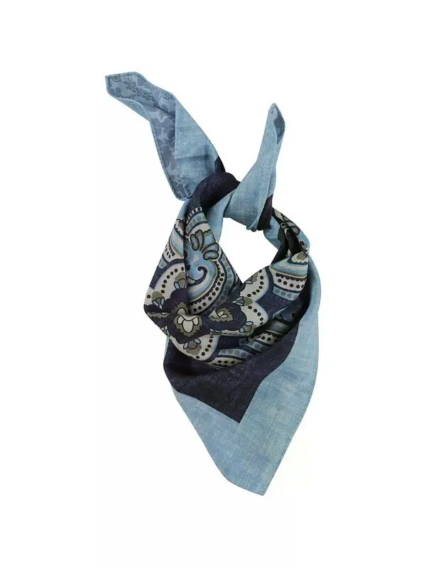 Altea Paisley-print Scarf - Blue