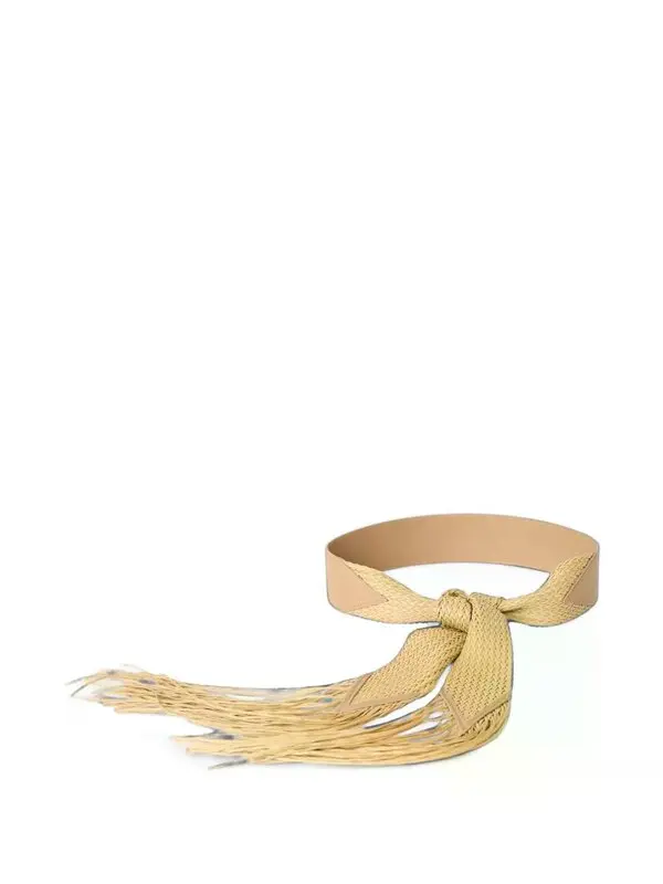 B-low The Belt Ronan Woven Fringe Belt - Neutrals