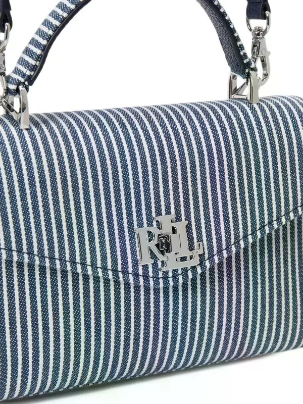 Ralph Lauren Striped Logo-plaque Tote Bag