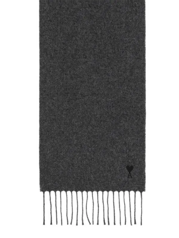 AMI Paris De Coeur Wool Scarf