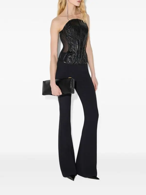 Elisabetta Franchi Faux Leather Corset Top