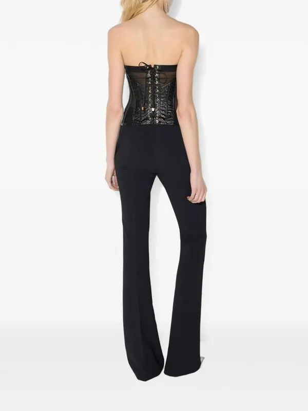 Elisabetta Franchi Faux Leather Corset Top