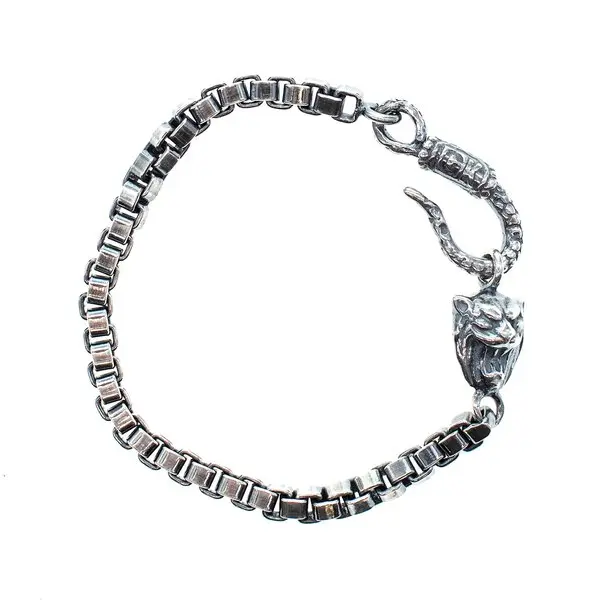 GEM KINGDOM Bracelet Lion - Silver