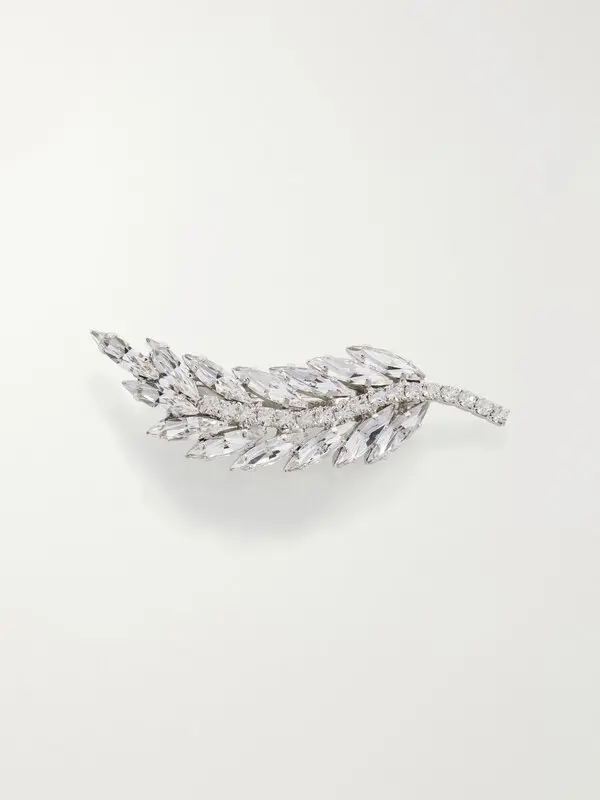 JENNIFER BEHR Alaris Barrette Crystal-embellished -tone Metal Hairclip - Silver
