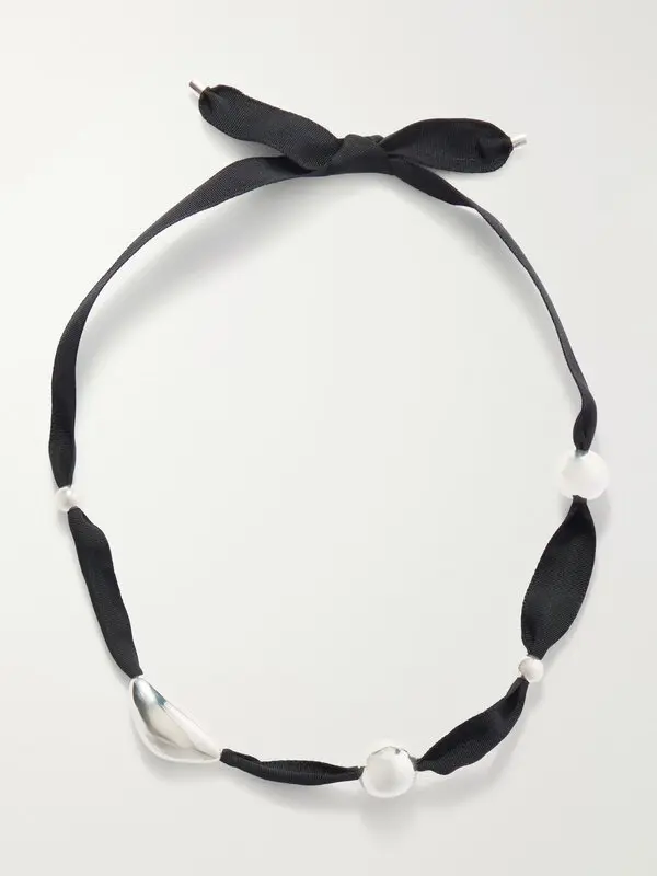CAMILLE SURAULT Grigri Sterling And Silk Necklace - Silver