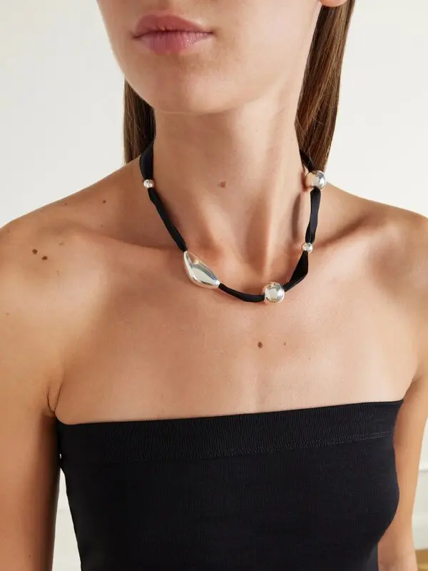 CAMILLE SURAULT Grigri Sterling And Silk Necklace