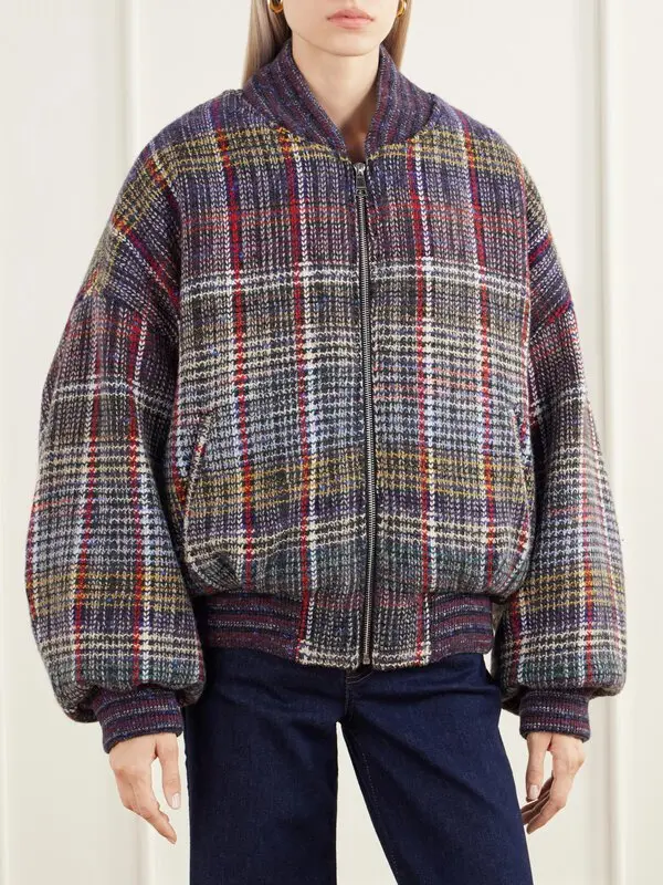 Missoni Checked Wool-caperdoni Padded Bomber Jacket