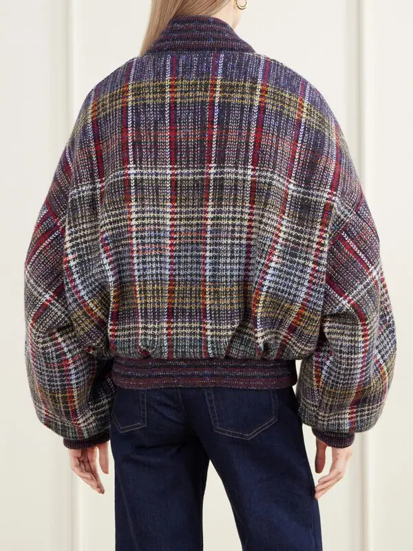 Missoni Checked Wool-caperdoni Padded Bomber Jacket