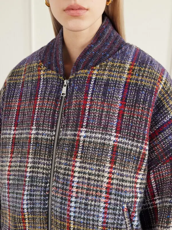 Missoni Checked Wool-caperdoni Padded Bomber Jacket