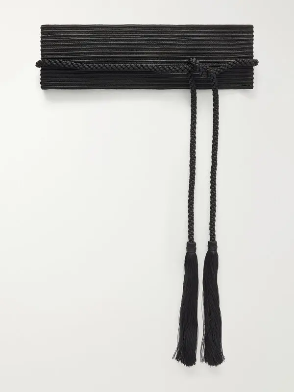 Le Sundial Vesper Tassel-detailed Grosgrain Belt - Black
