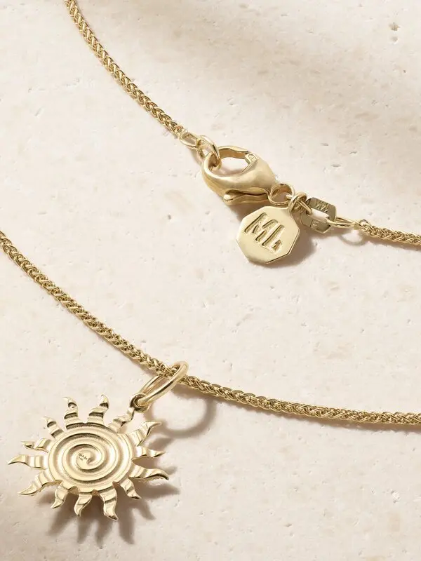 MARLO LAZ Sol Oriente 14-karat Gold Diamond Necklace