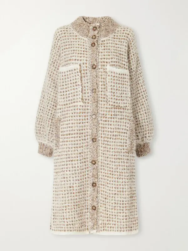 Missoni Mohair, Wool And Cotton-blend Coat - Neutrals