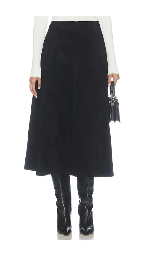 SUSANNA CHOW Alara Suede Maxi Skirt