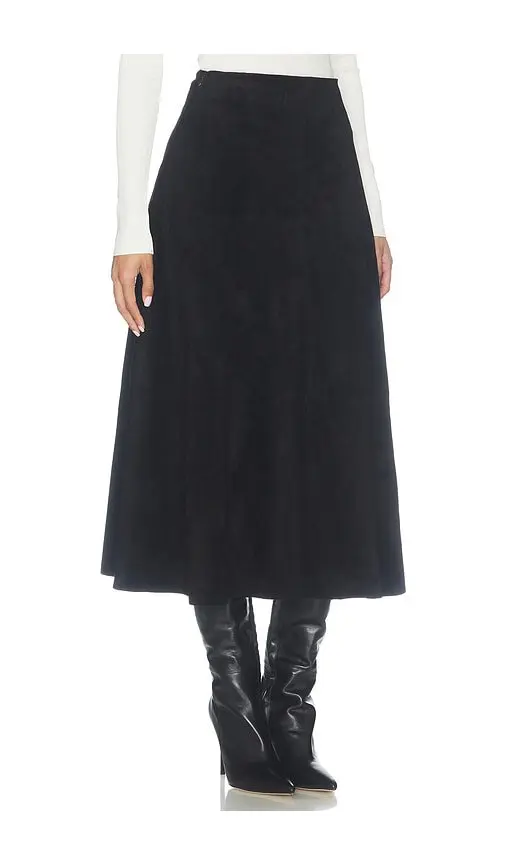SUSANNA CHOW Alara Suede Maxi Skirt