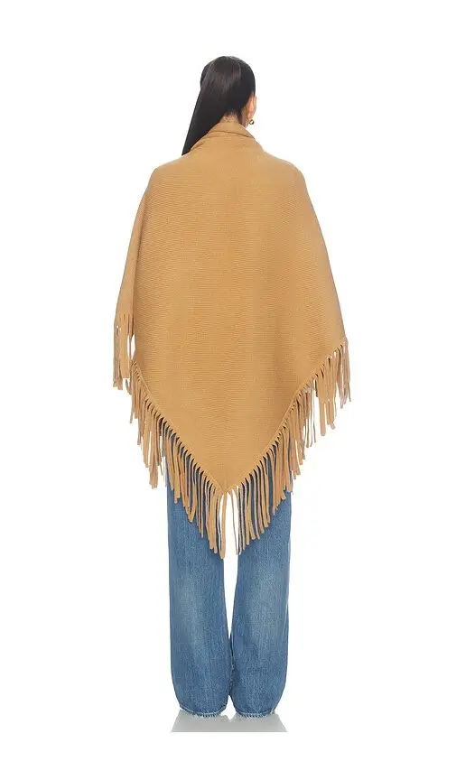 The Great. The Big Sweater Fringe Scarf In Beige
