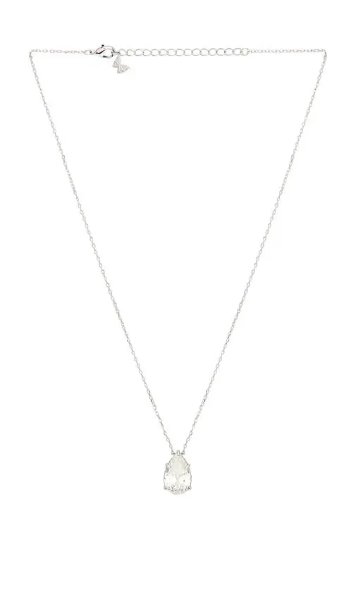 ADINA EDEN Fancy Pear Necklace In Metallic