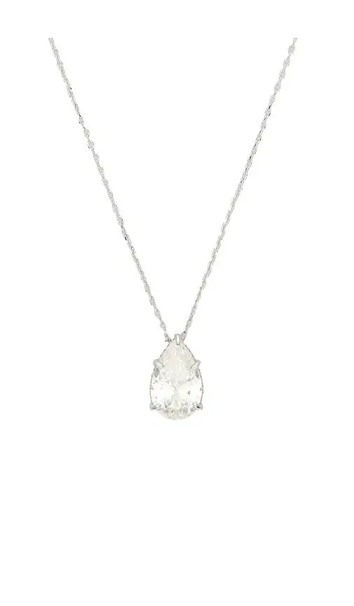 ADINA EDEN Fancy Pear Necklace In Metallic