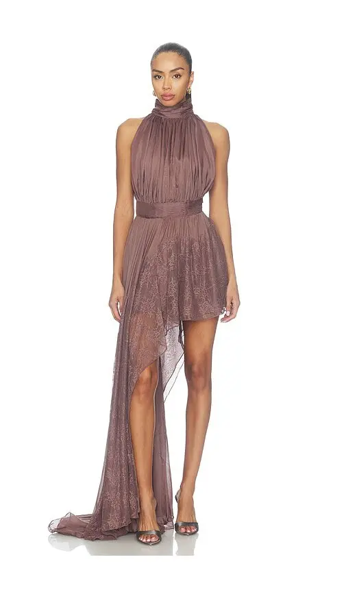 DEME BY GABRIELLA Mountain Dress In Brown