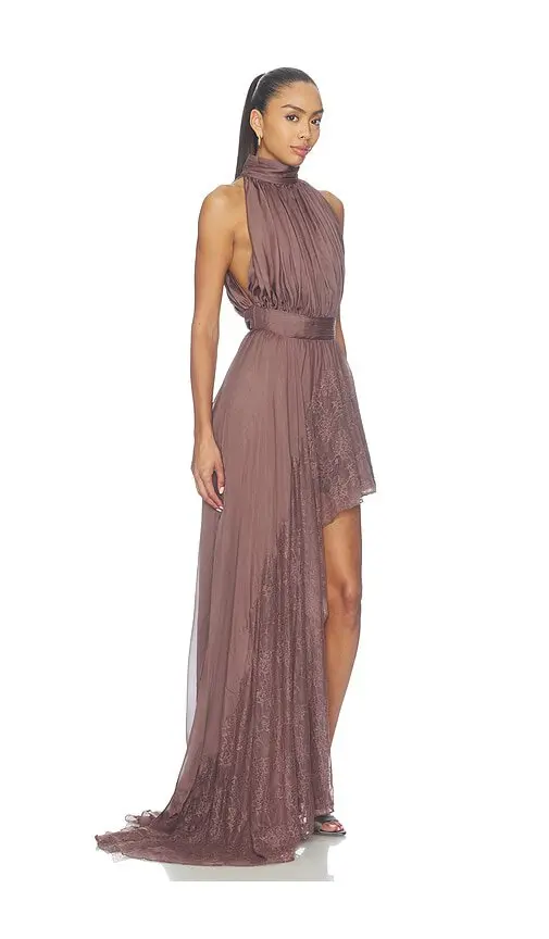 DEME BY GABRIELLA Mountain Dress In Brown