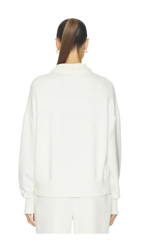 Varley Bronya Button Placket Sweater In Ivory