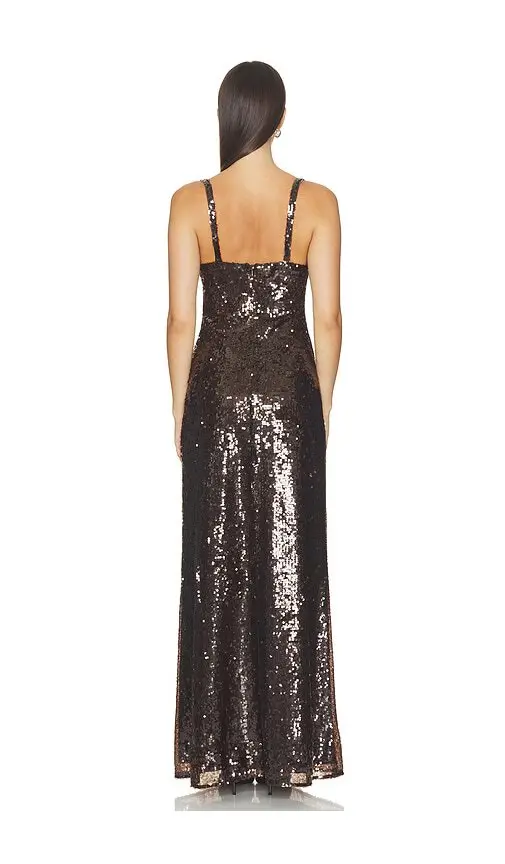 L'Agence Sayla Maxi Dress In Brown