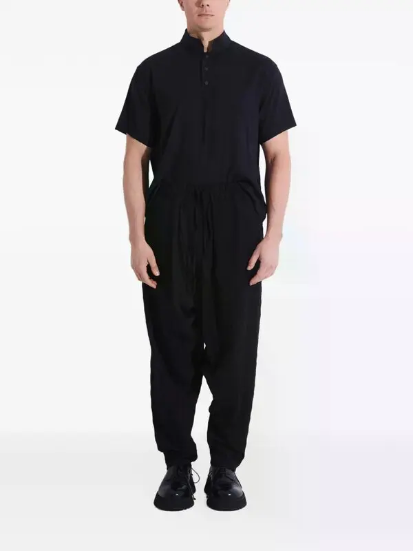 TESSITURA Mandarin-collar Boxy-fit Polo Shirt