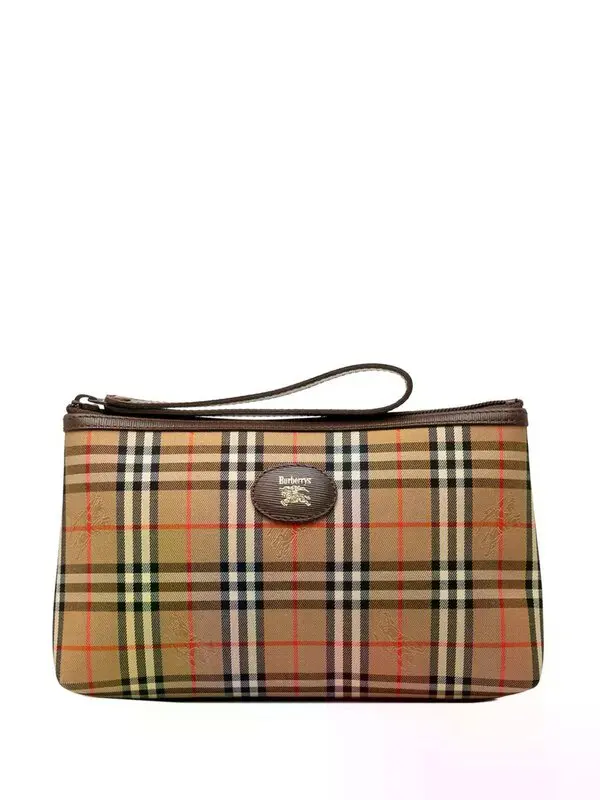 Burberry 2000-2017 Haymarket Check Canvas Clutch Bag - Neutrals